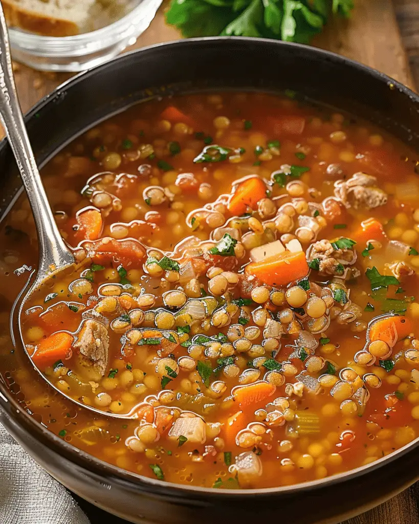 Italian Lentil Soup (Zuppa di Lenticchie) | CookedByMomy