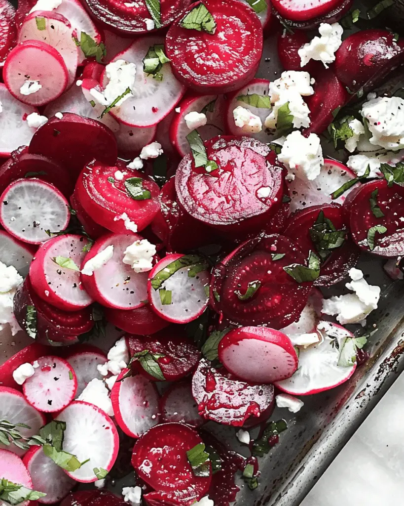 Roasted Beets and Radishes with Goat Cheese | CookedByMomy