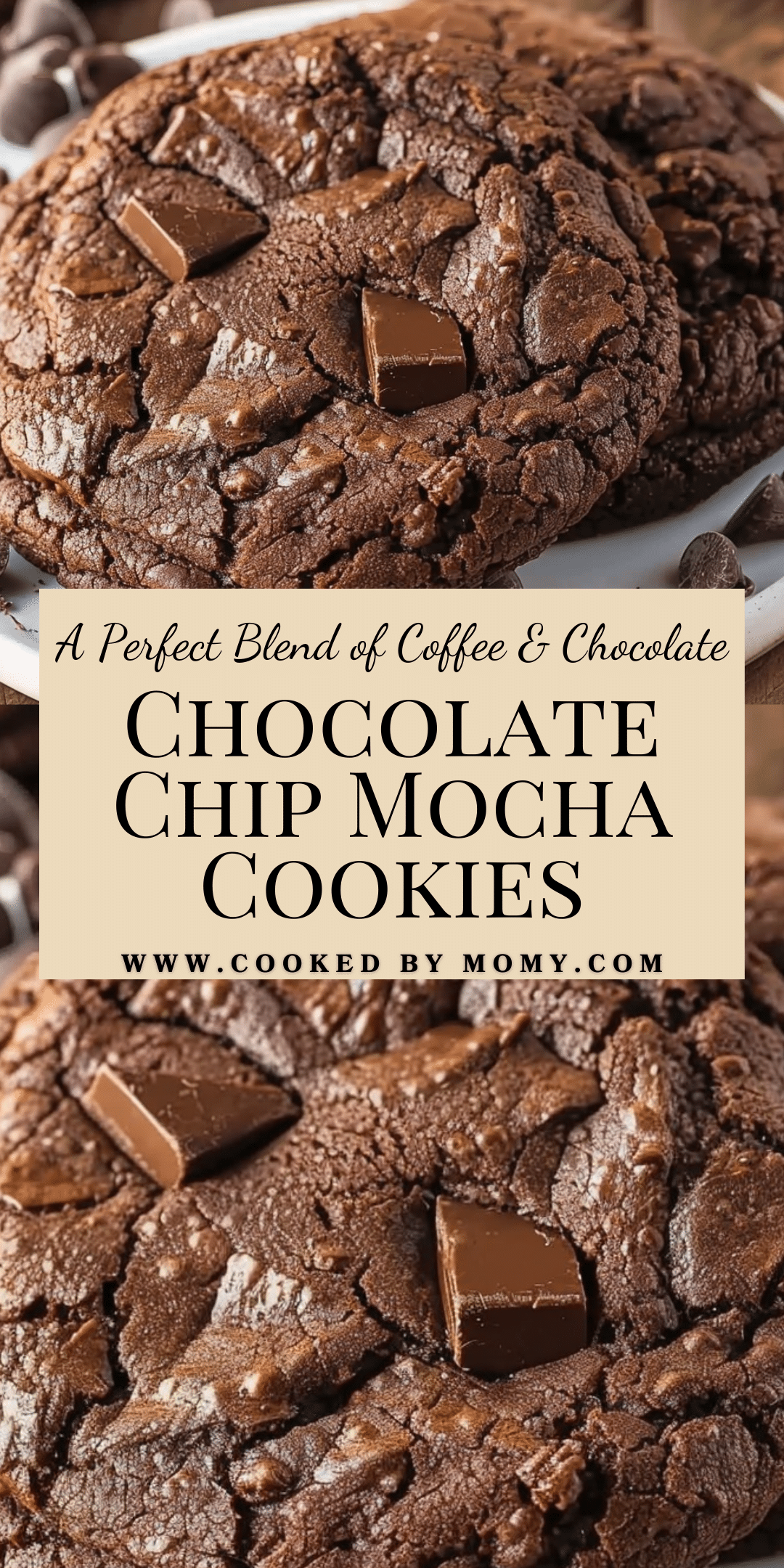Chocolate Chip Mocha Cookies | CookedByMomy