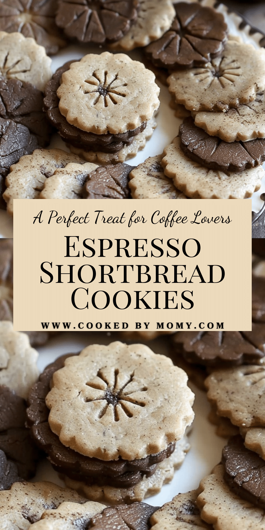 Espresso Shortbread Cookies | CookedByMomy