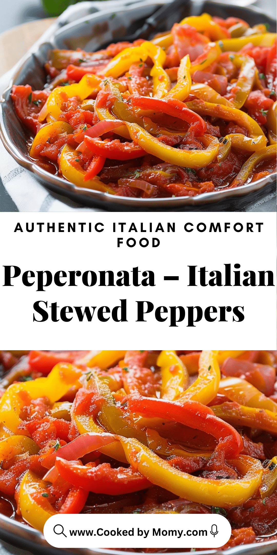 Peperonata – Italian Stewed Peppers | CookedByMomy