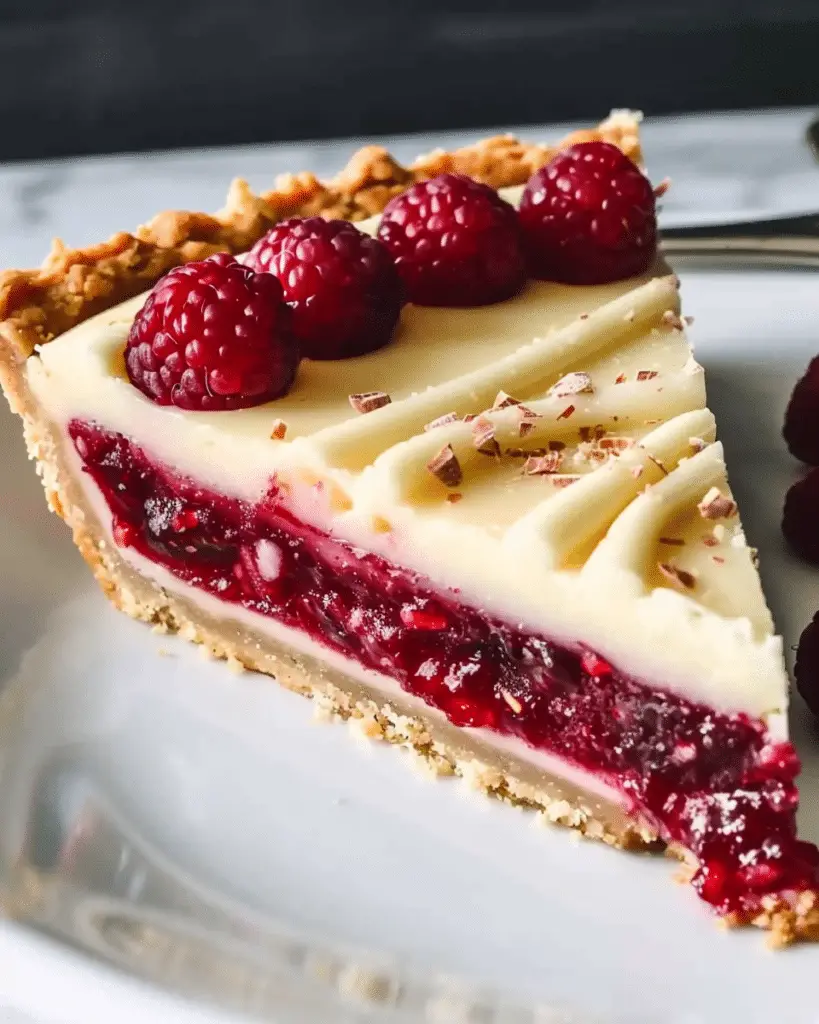 Vegan White Chocolate Raspberry Tart | CookedByMomy