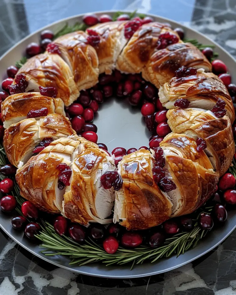 Turkey and Cranberry Wreath | CookedByMomy
