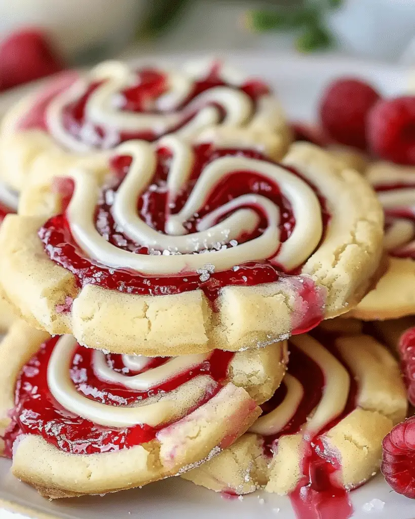Raspberry Swirl Shortbread Cookies | CookedByMomy