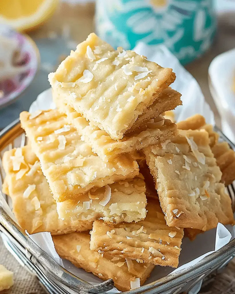 Slice & Bake Coconut Shortbread Cookies Recipe | CookedByMomy