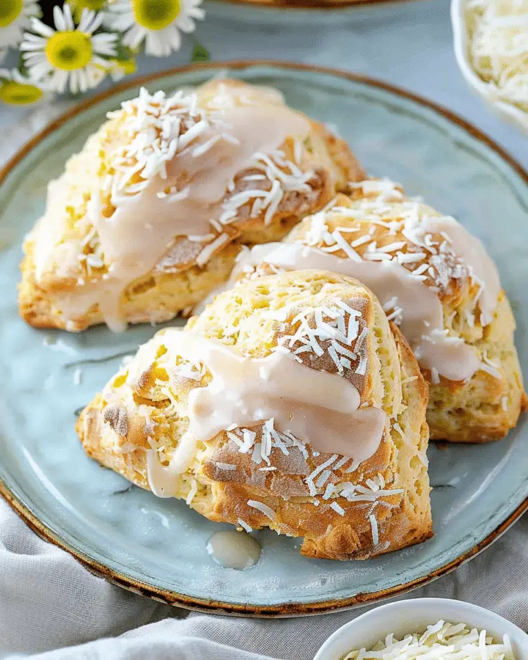 Coconut Scones Recipe with Coconut Glaze | CookedByMomy