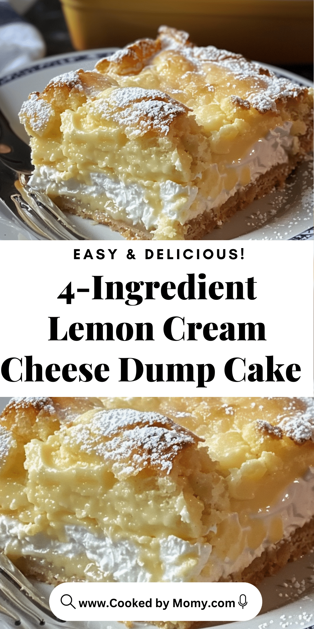 4 Ingredient Lemon Cream Cheese Dump Cake Cookedbymomy 4750
