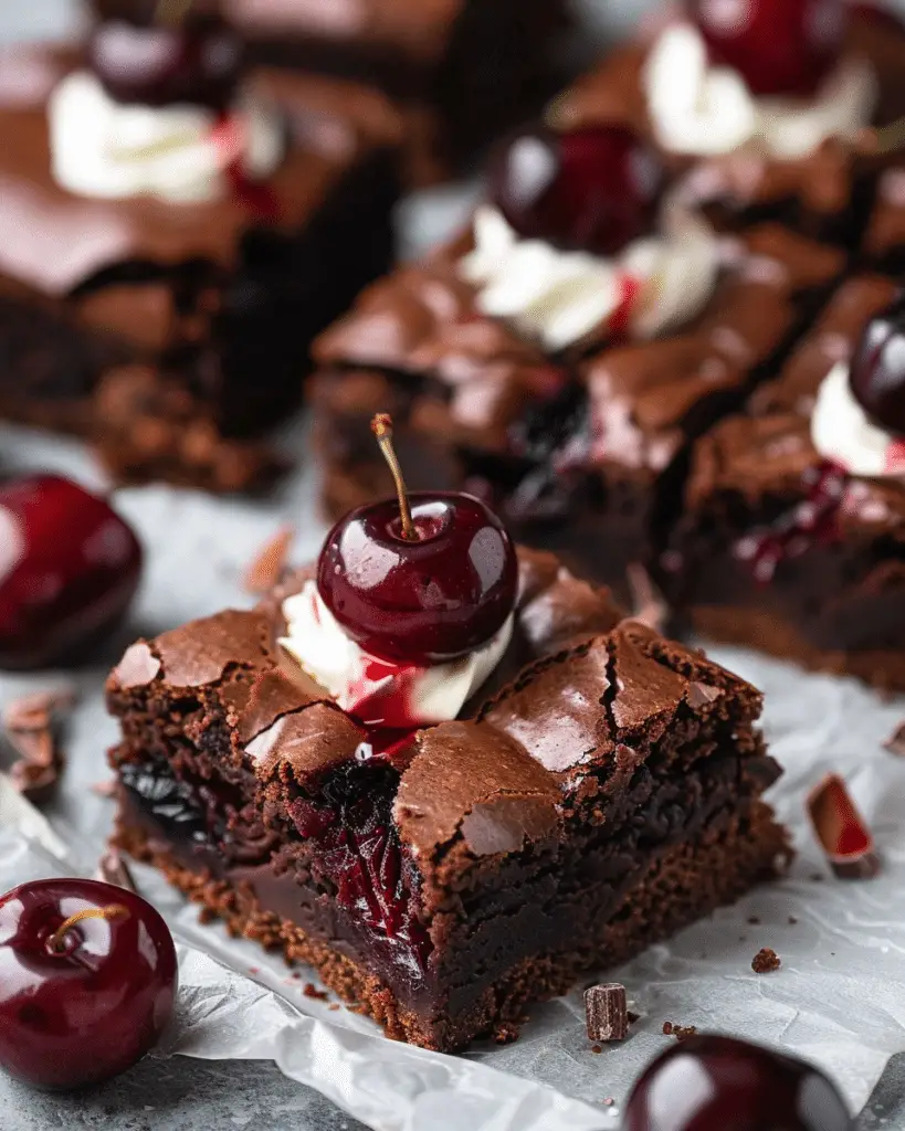 Chocolate Cherry Brownies | CookedByMomy