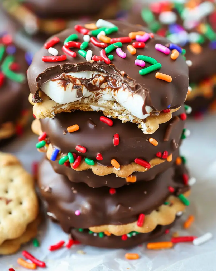 Chocolate Peanut Butter Stacks | CookedByMomy