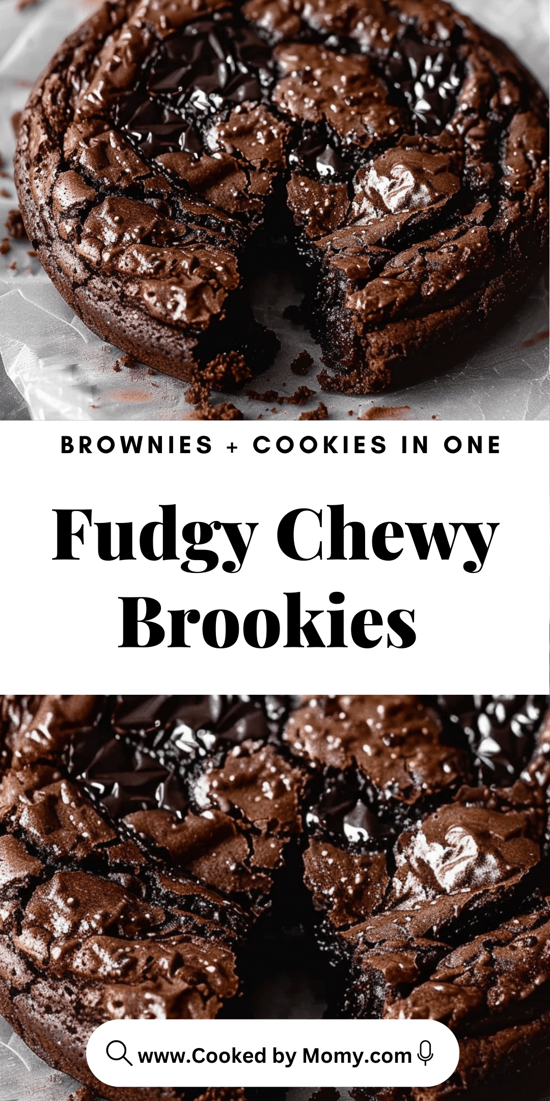 Fudgy Chewy Brookies (Brownies + Cookies) Recipe | CookedByMomy