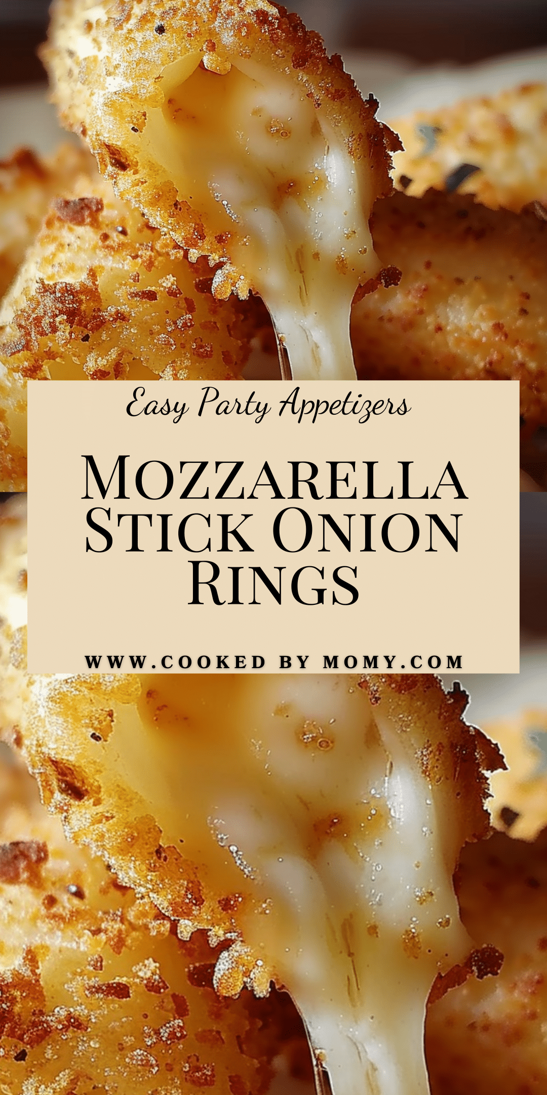 Mozzarella Stick Onion Rings | CookedByMomy