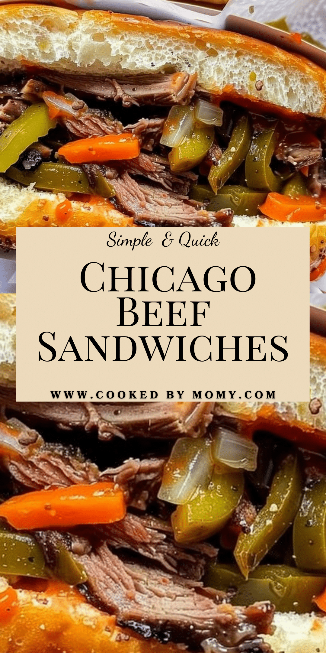 Quick Chicago Beef Sandwiches | CookedByMomy