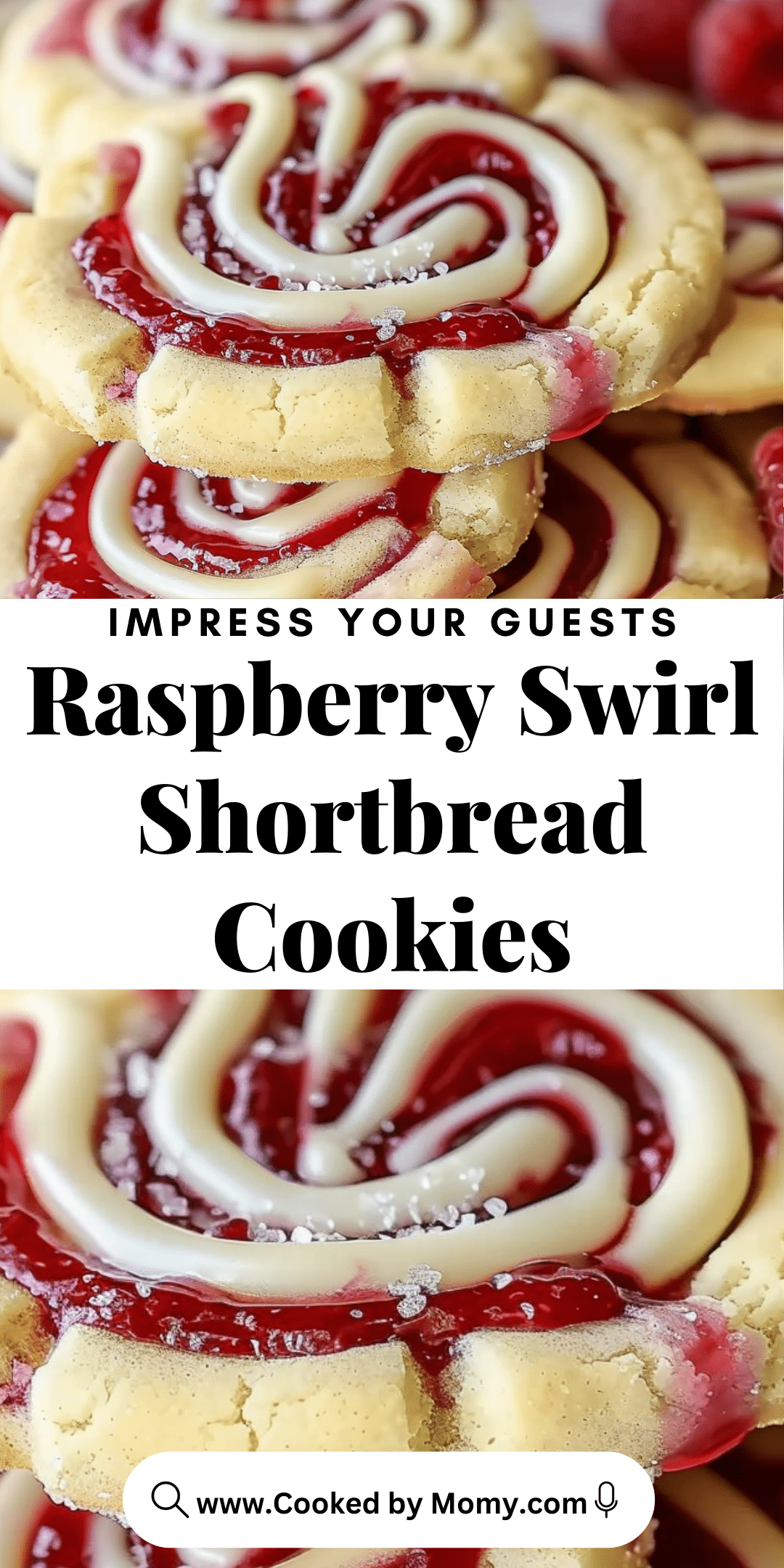 Raspberry Swirl Shortbread Cookies | CookedByMomy