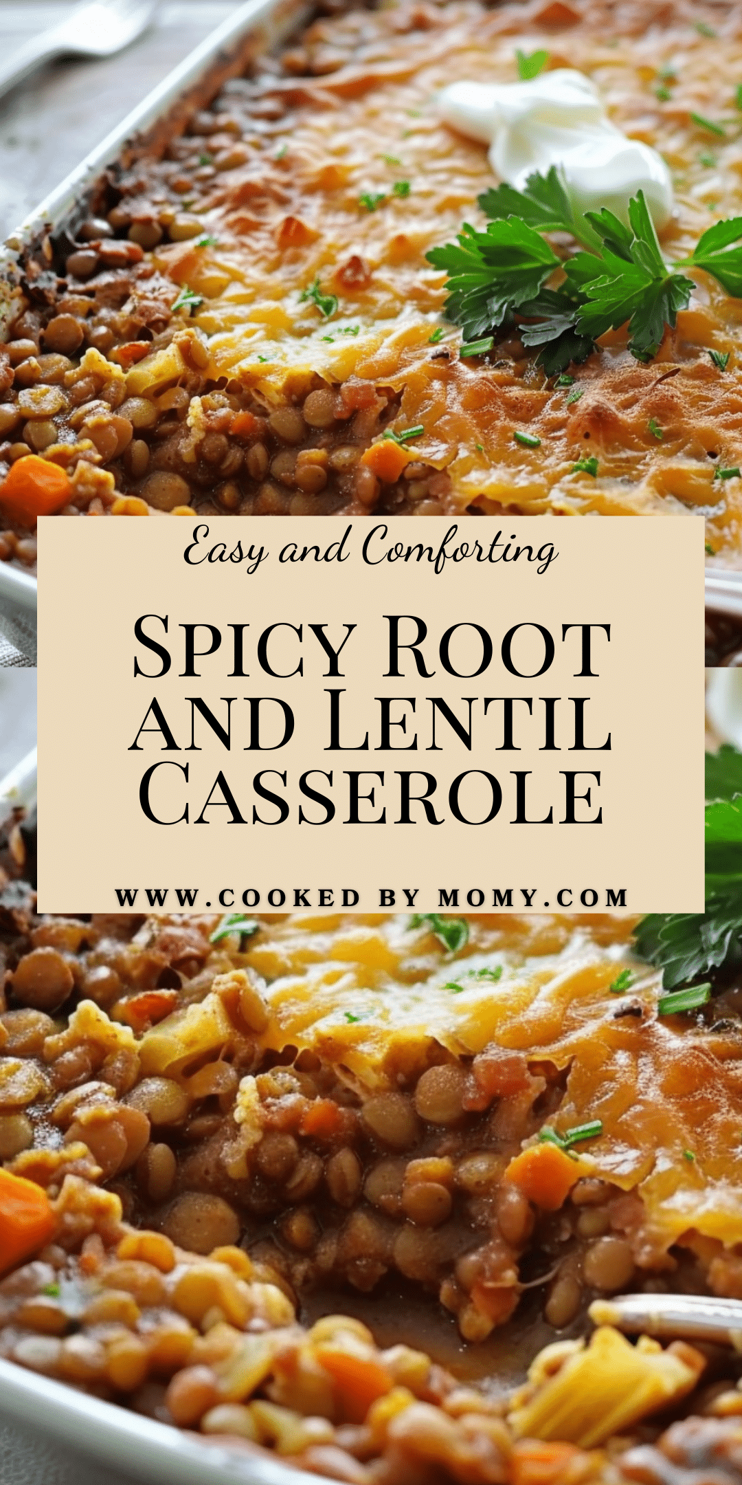 Spicy Root and Lentil Casserole | CookedByMomy