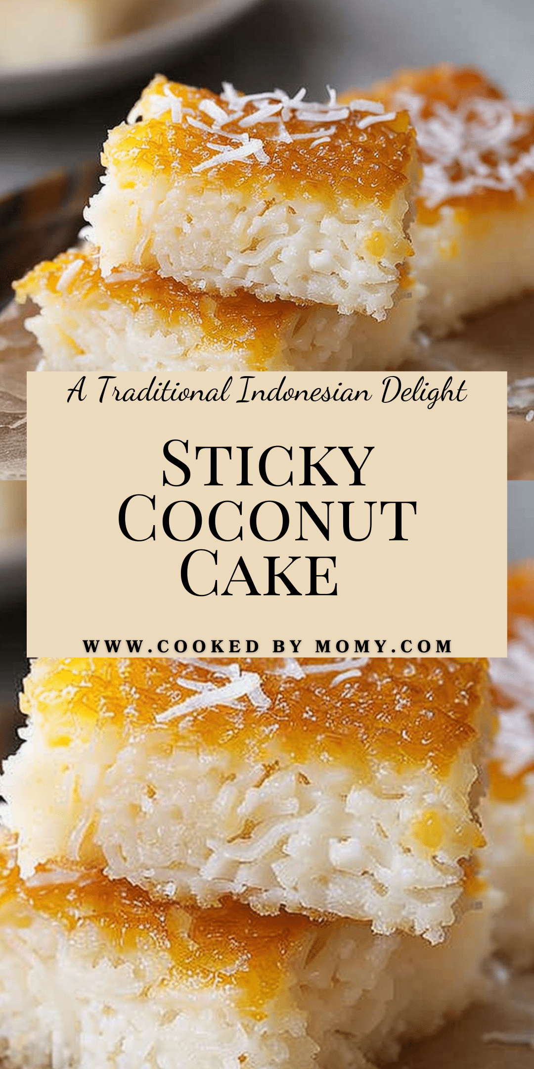 Sticky Coconut Cake (Wingko Babat) | CookedByMomy