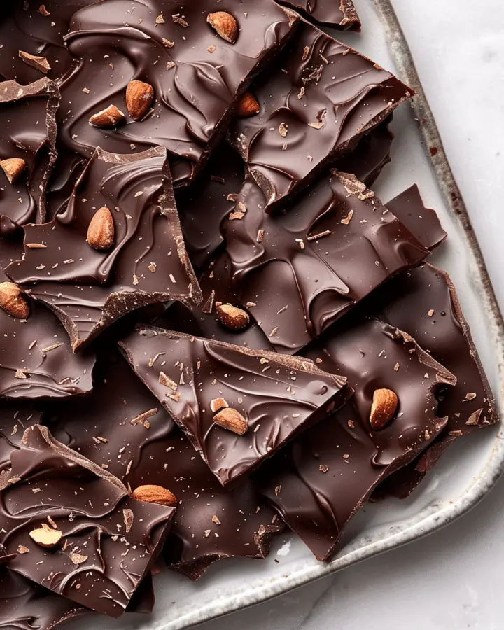 Simple Dark Chocolate Nut Bark | CookedByMomy