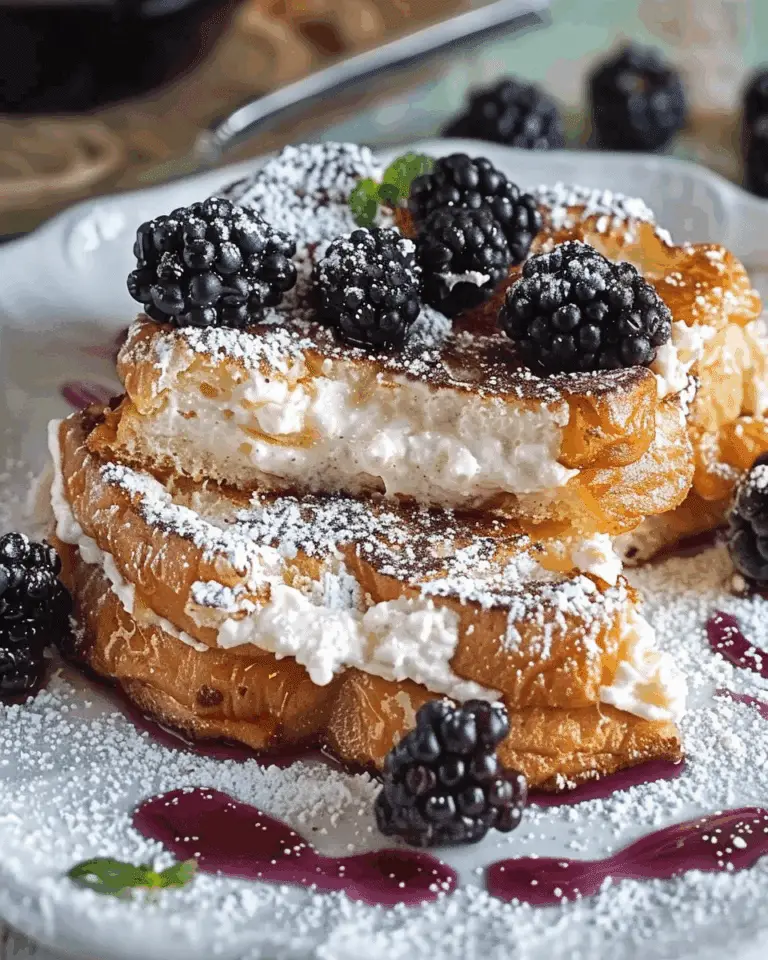 Cream Cheese Stuffed French Toast with Blackberry Compote Delights ...