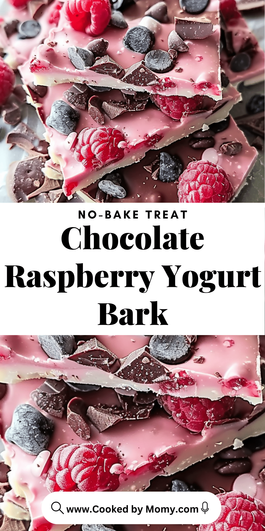 Chocolate Raspberry Yogurt Bark | CookedByMomy