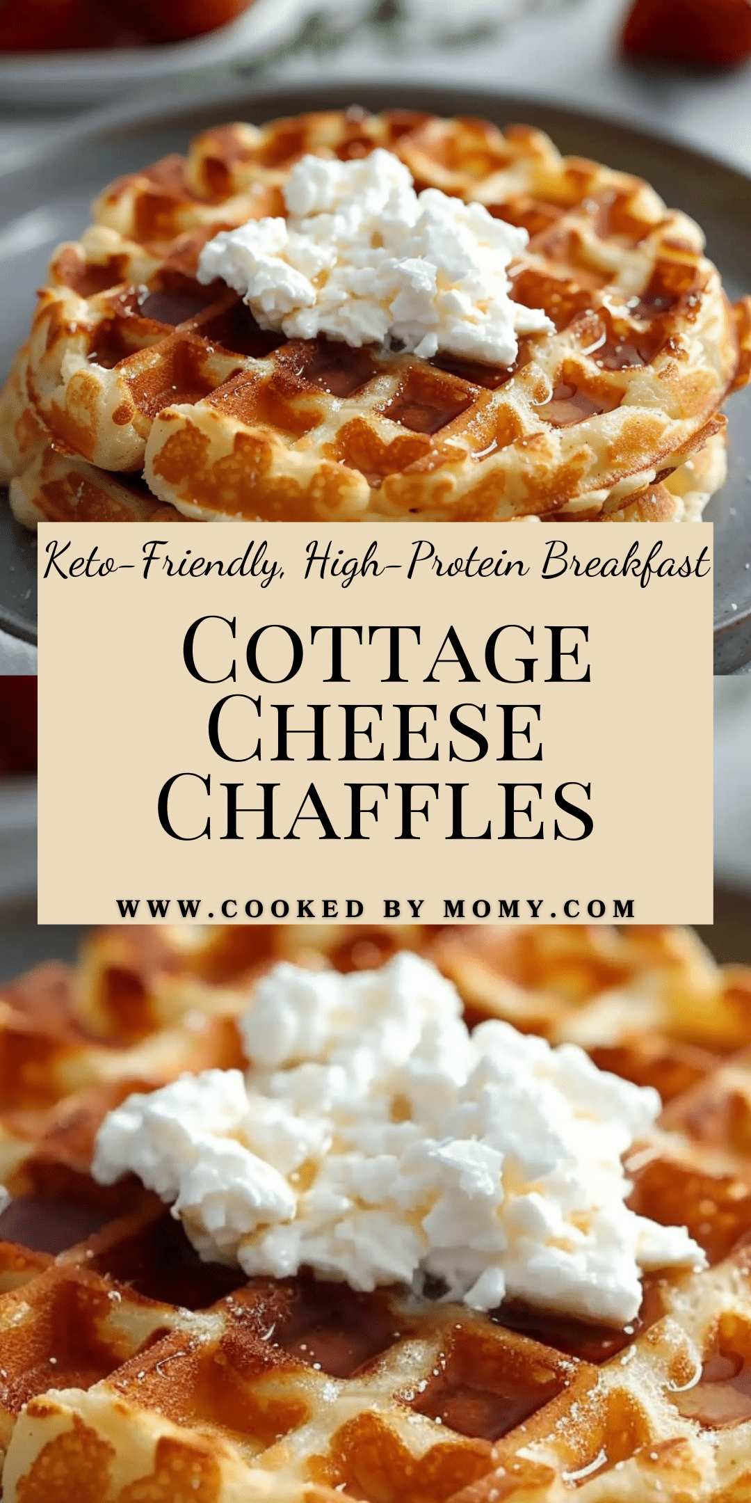 Cottage Cheese Chaffles | CookedByMomy