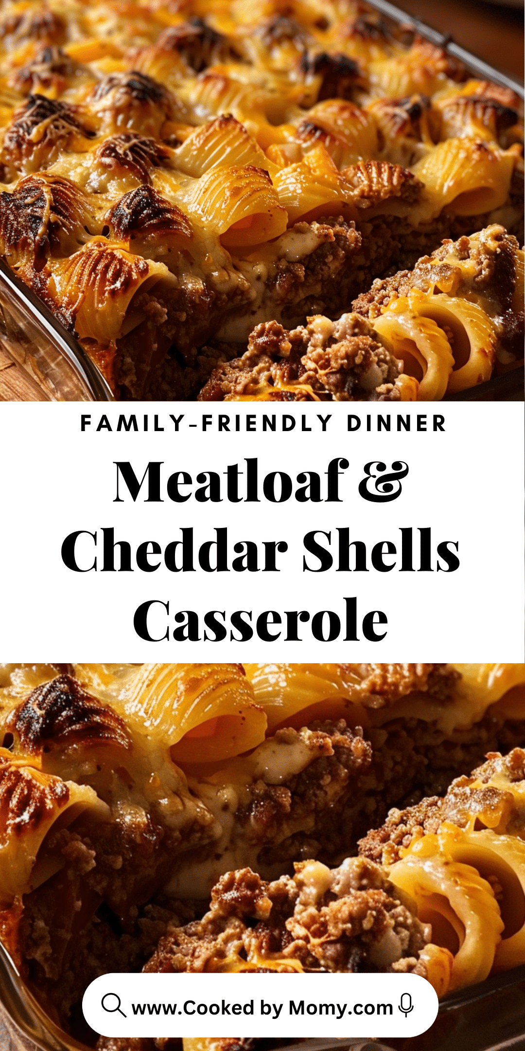 Meatloaf and Cheddar Shells Casserole | CookedByMomy