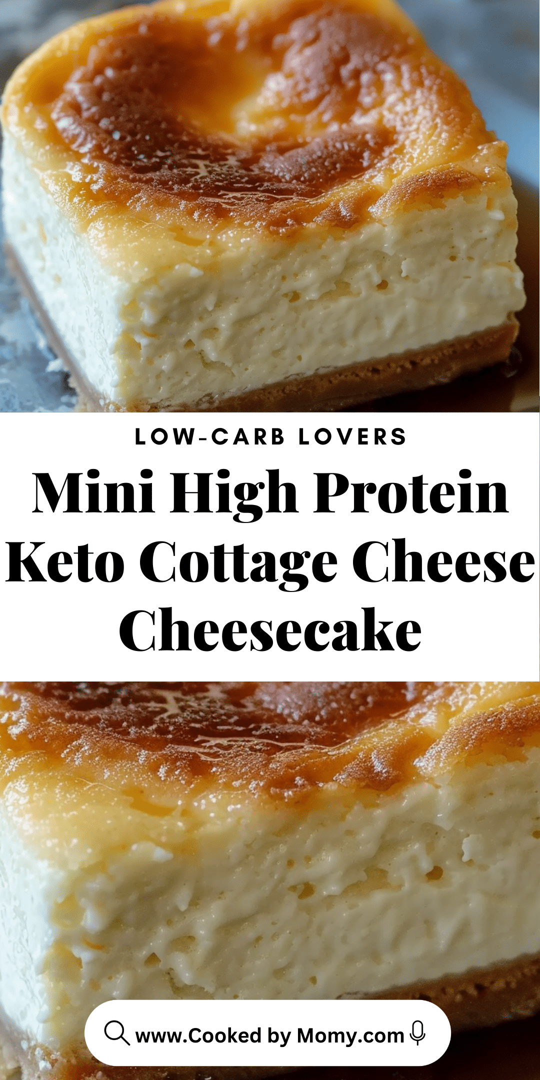 Mini High Protein Keto Cottage Cheese Cheesecake | CookedByMomy