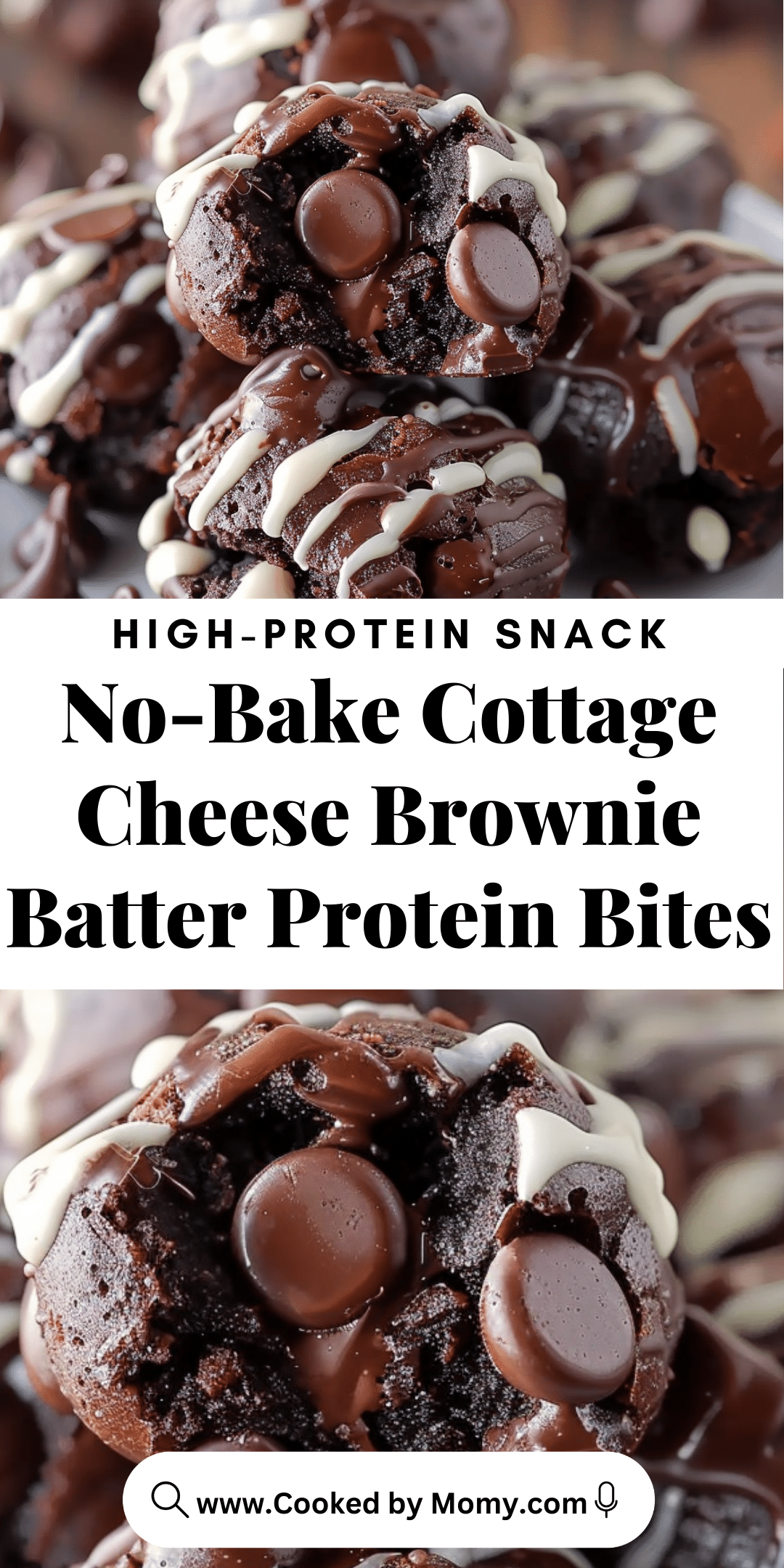 No-Bake Cottage Cheese Brownie Batter Protein Bites | CookedByMomy