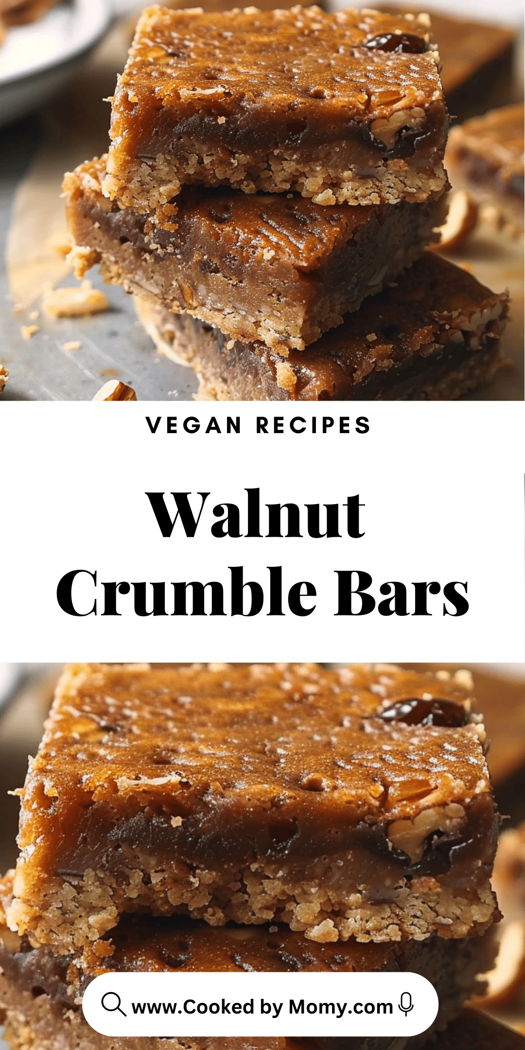 Walnut Crumble Bars | CookedByMomy