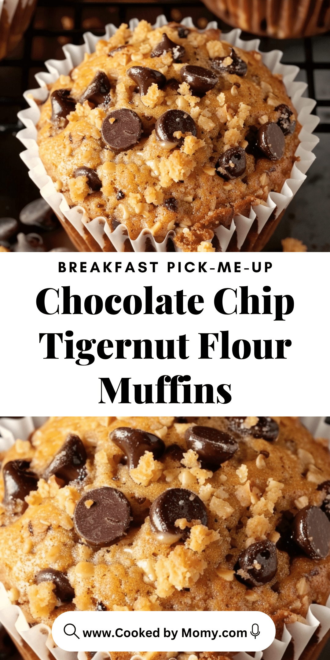 Chocolate Chip Tigernut Flour Muffins | CookedByMomy