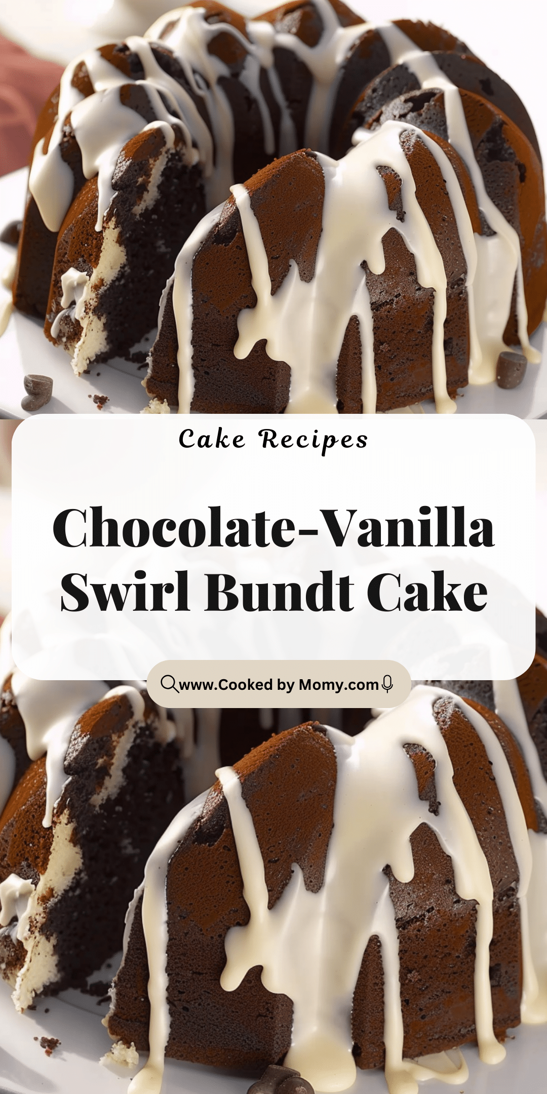 Chocolate-Vanilla Swirl Bundt Cake | CookedByMomy