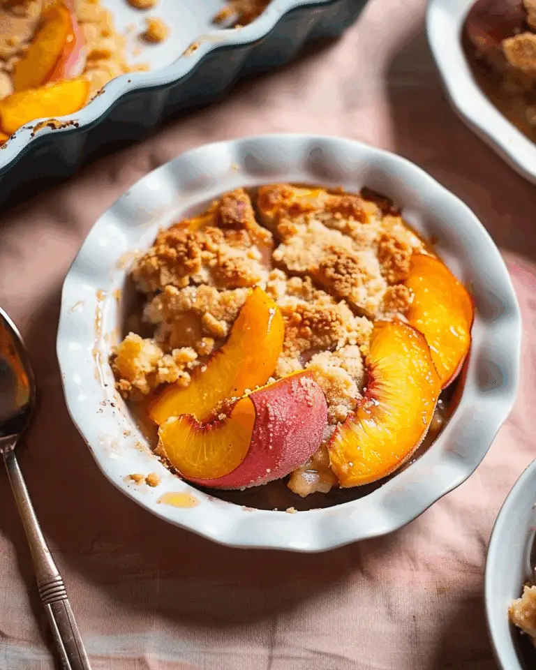 Improved Lazy Man Peach Cobbler | CookedByMomy