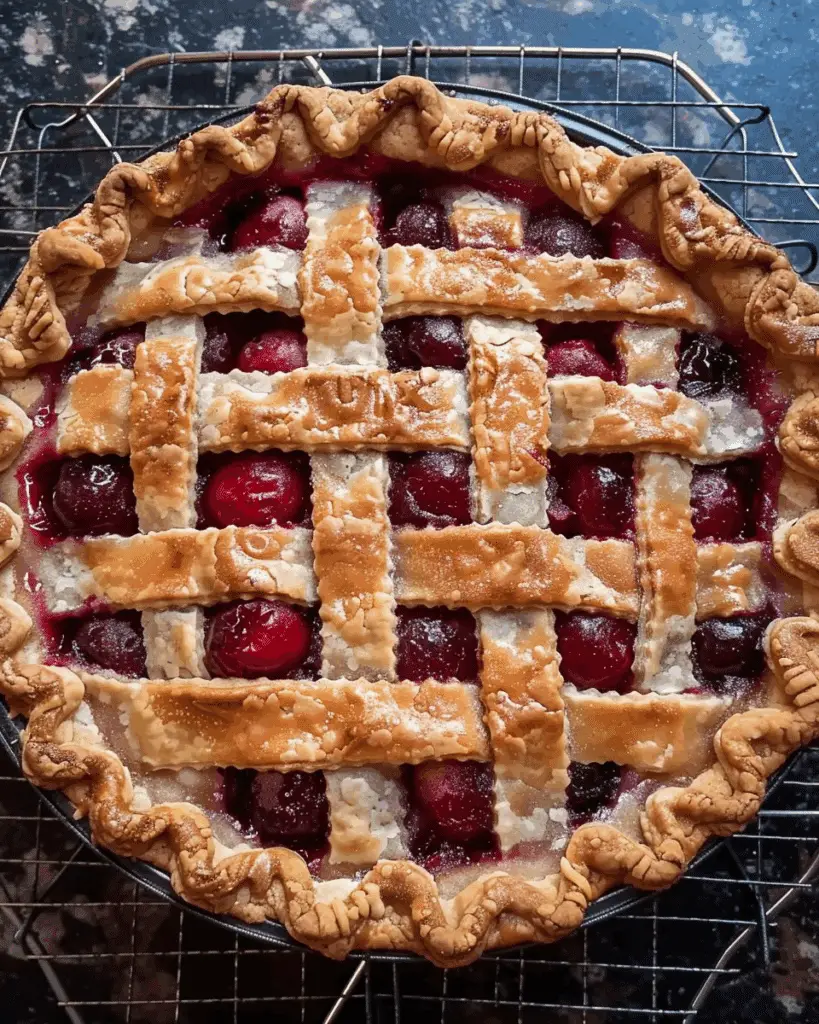 Baked Fresh Cherry Pie | CookedByMomy