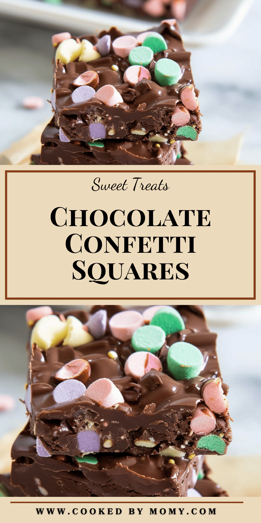 Chocolate Confetti Squares | CookedByMomy