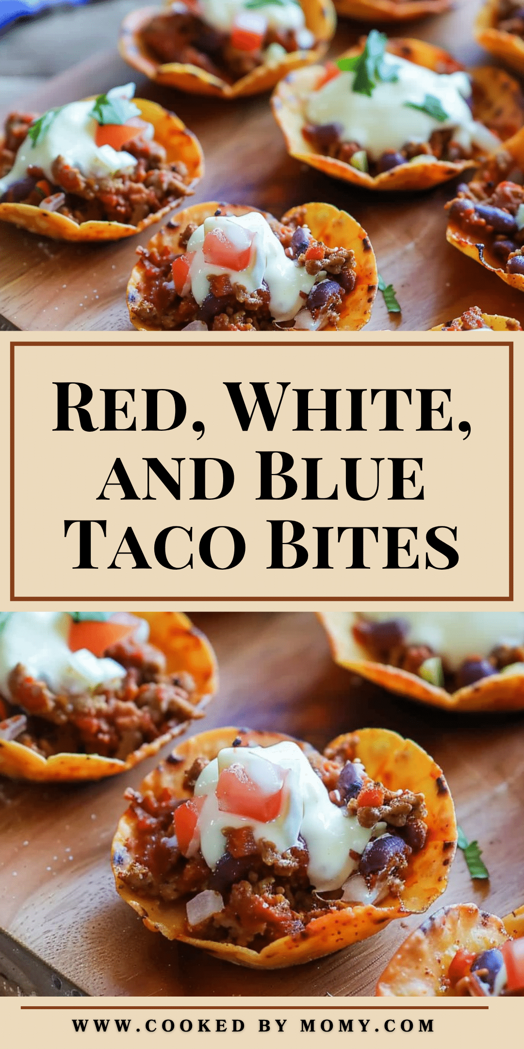 Red, White, and Blue Taco Bites | CookedByMomy